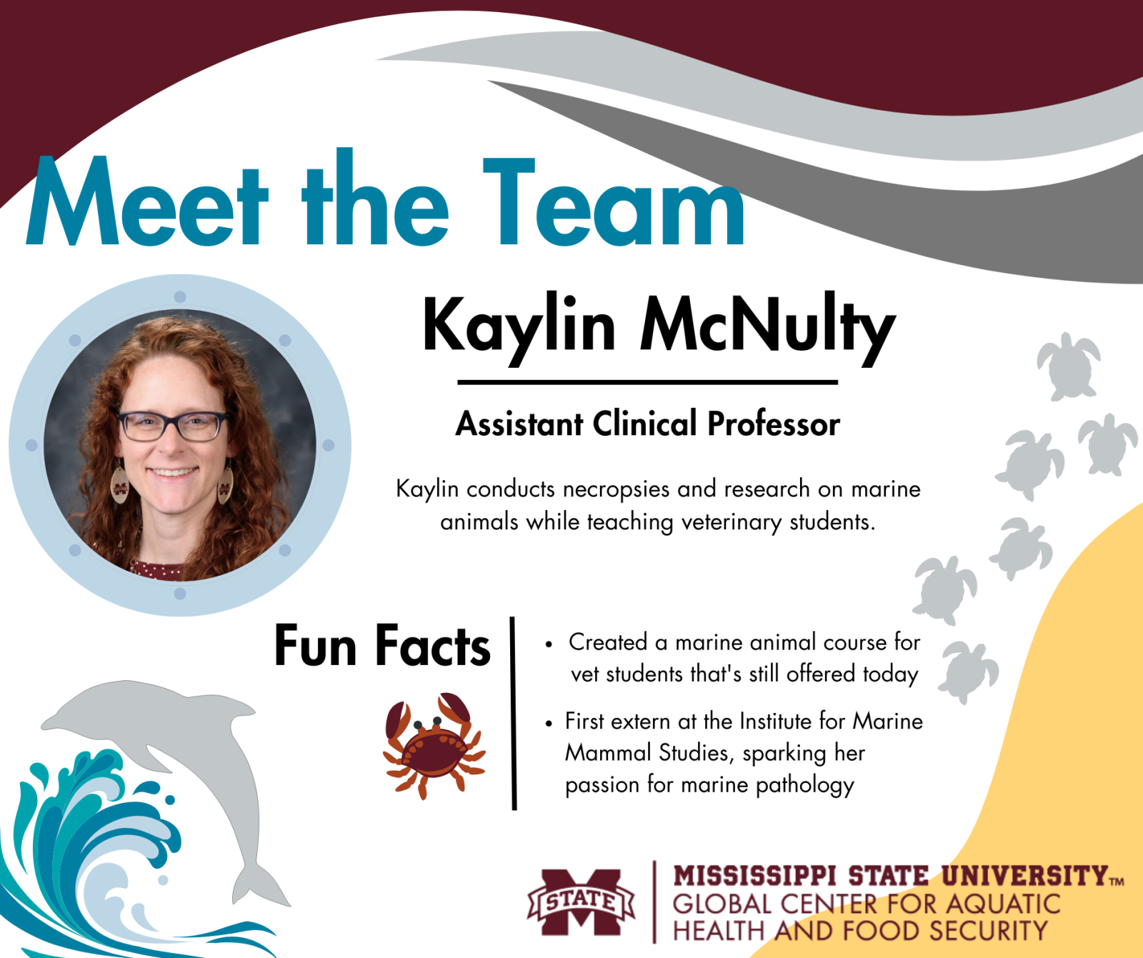 Meet a Member of Our Gulf Coast Aquatic Health Lab Team: Kaylin McNulty | Global Center for ...